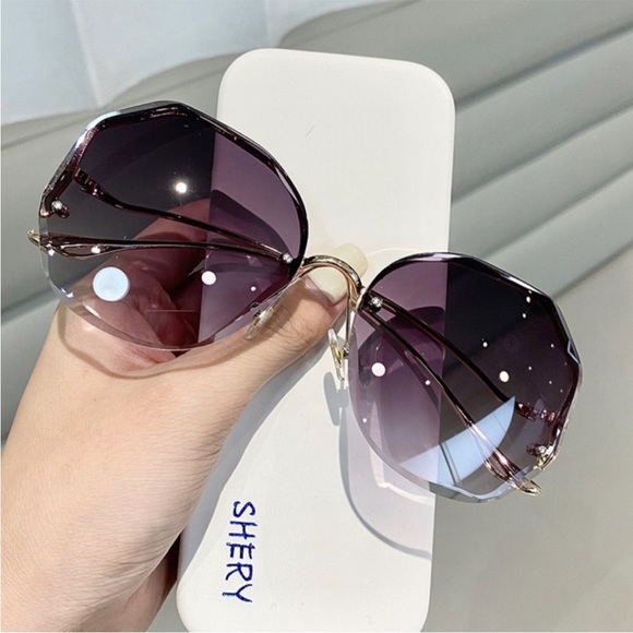 Accessories | Retro Oversized Purple Gradient Sunglasses | Poshmark